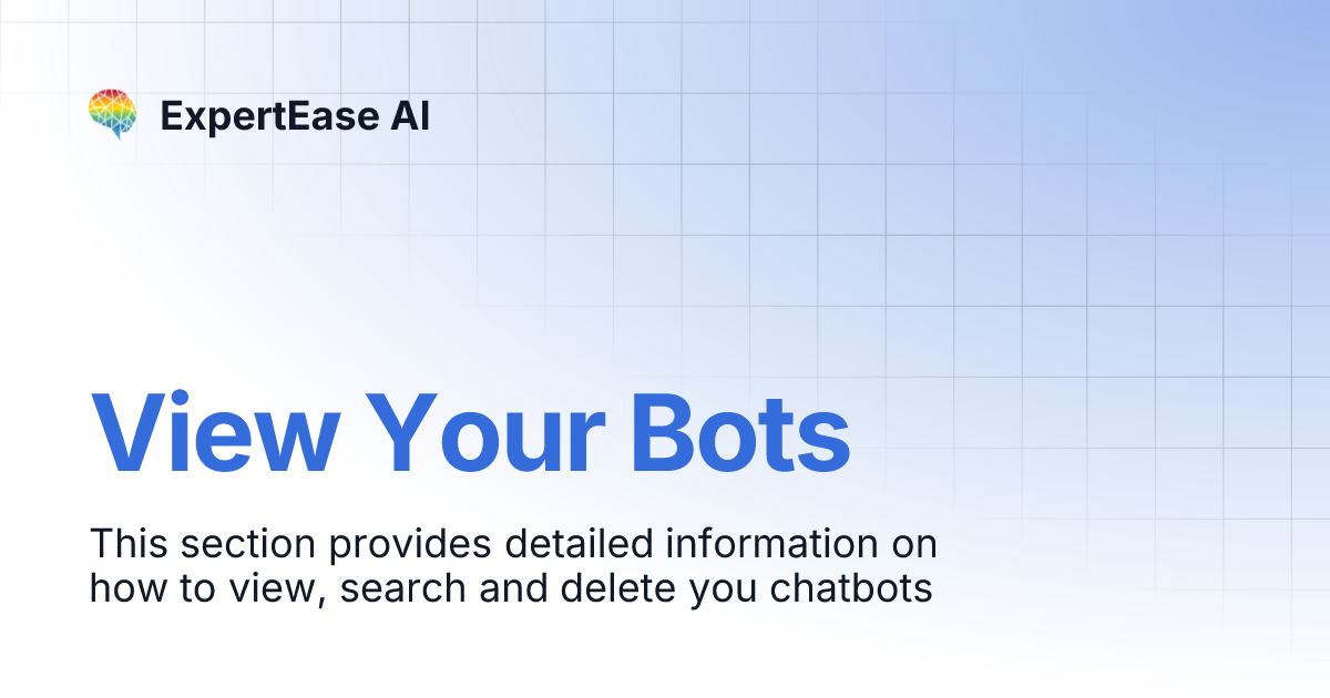 View Your Bots | ExpertEase AI